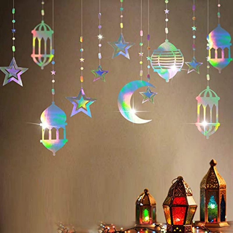 Raya Wall Decorations Gift Bag Iridescent Star Moon Garland Holographic ...