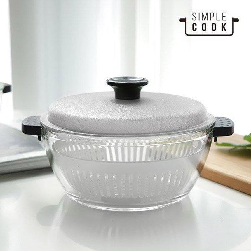 Simple cook Tempered Glass Microwave Multi Steamer Ramen Maker | Shopee ...