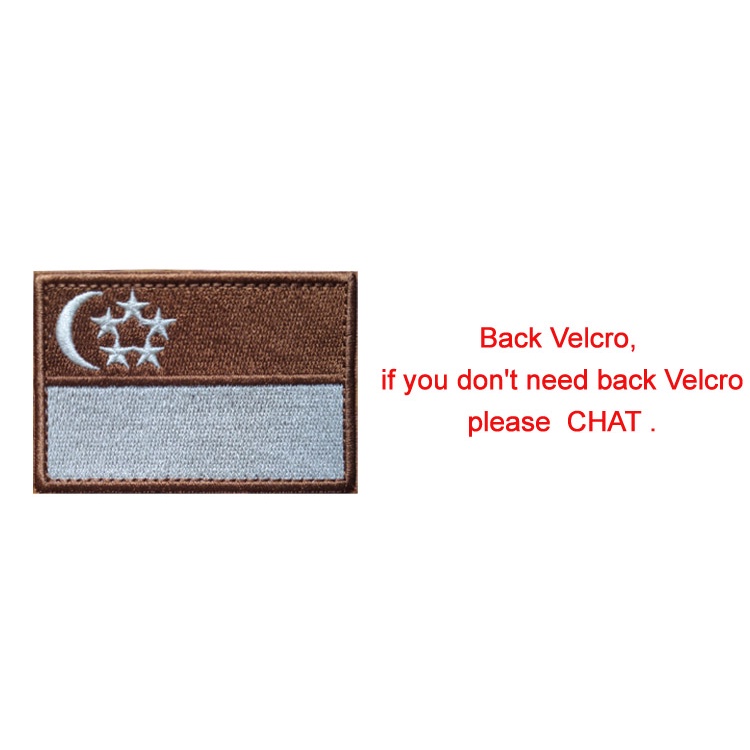 Singapore flag Patch (Embroidery) | Shopee Singapore