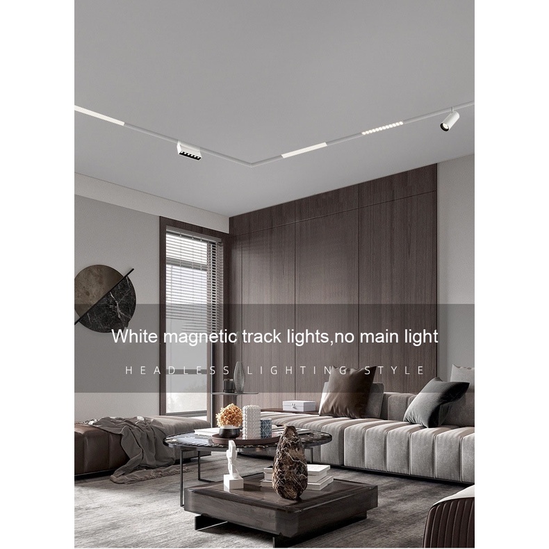 Smart White Recessed Magnetic Track Lights Dimmable 48V Surface mounted ...