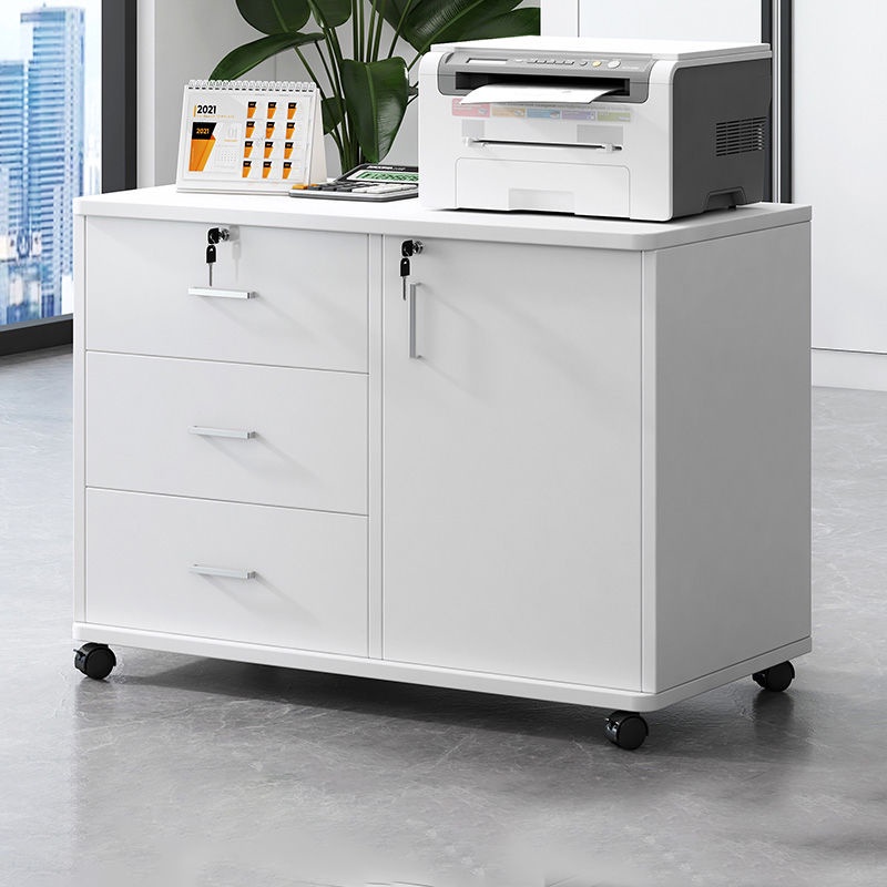 Office Cabinet with Lock Wooden Side Cabinet Simple Modern Storage ...