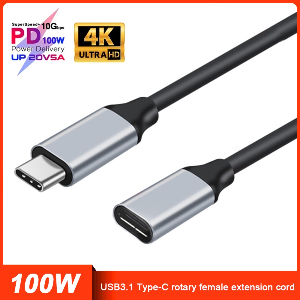 5A 100W Type C 10Gbps Gen2 USB 3.1 to USB-C Type-C Extension Data Quick ...