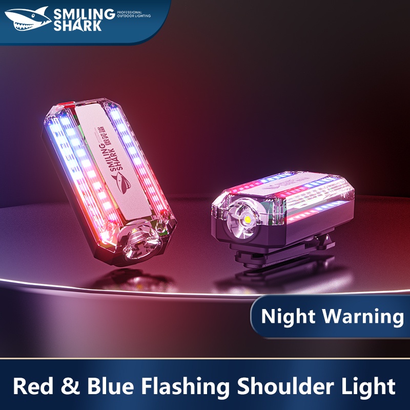 SmilingShark Flash Light Red&Blue Strobe Light Led USB Rechargeable ...