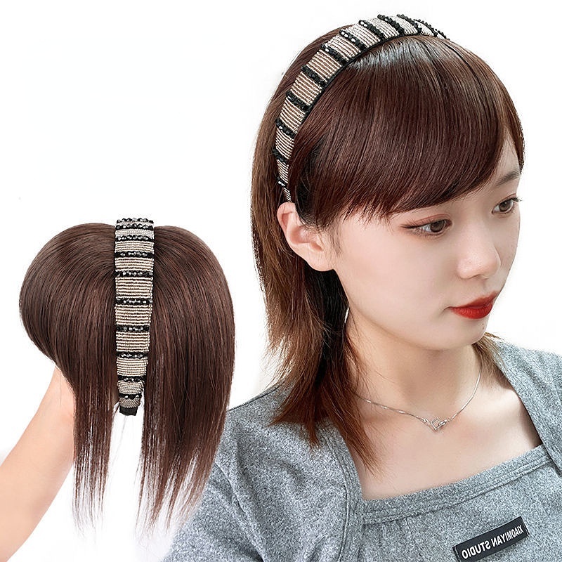 Bangs Hairband Wig Female Hair Band Bang Toupee One Piece Wig Piece ...