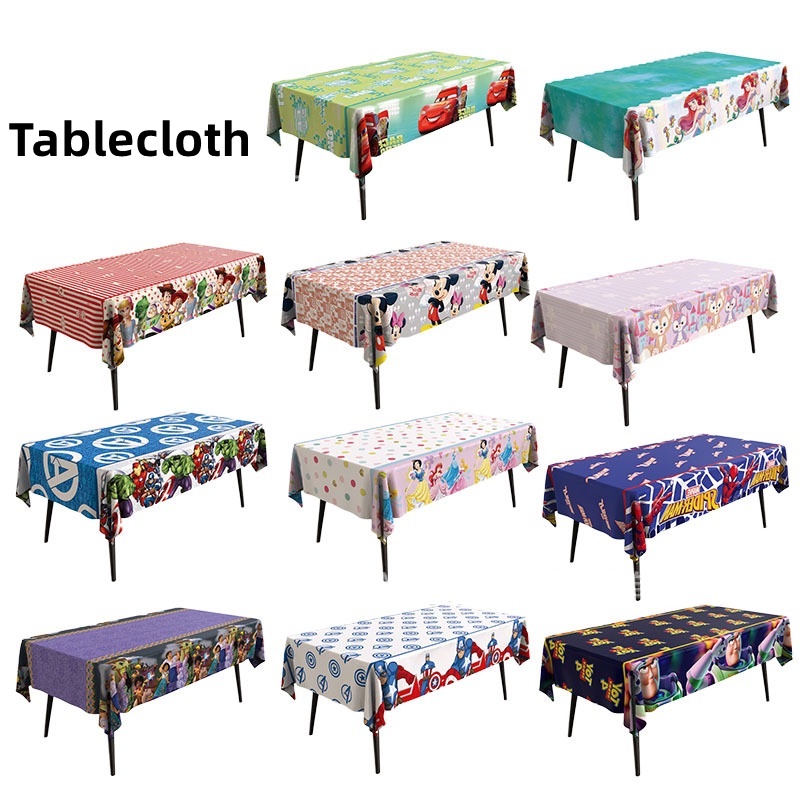 Disney Spidey Mermaid Mickey Tablecloth Decor Baby Shower Birthday ...