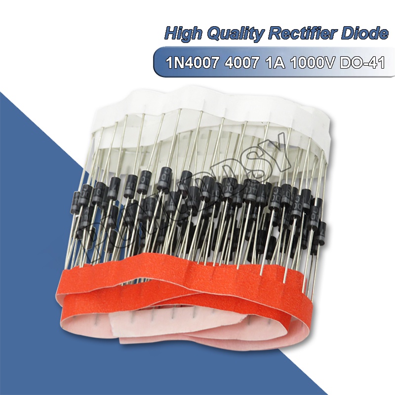 100pcs/lot 1N4007 4007 DO-41 1A 1000V High Quality Rectifier Diode IN4007 1n4007 | Shopee Singapore