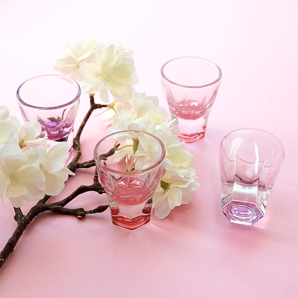 COLOR SOJU GLASS 2P SET / Spring Purple and Pink Color Korean Liquor ...