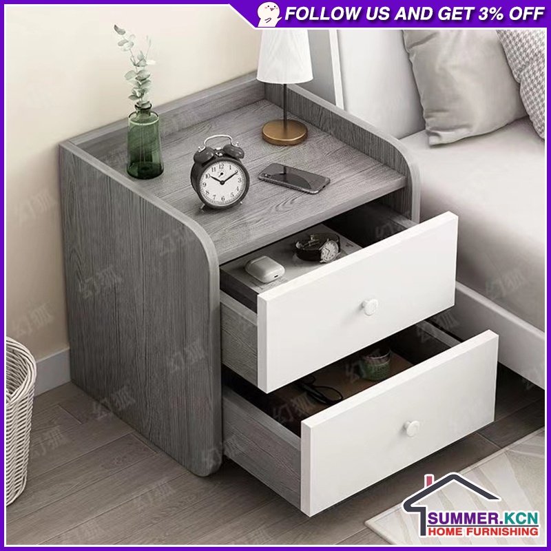 Wooden Bedside Table Drawer Bedside Cabinet Bedroom Side Table Simple ...