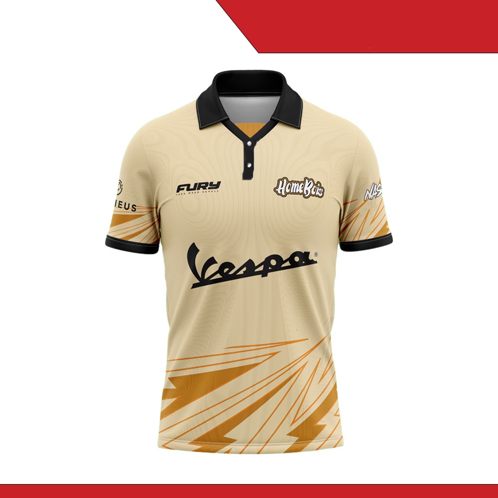 HOMEBOIS VESPA 2024 HOME JERSEY RETRO COLLAR | Shopee Singapore