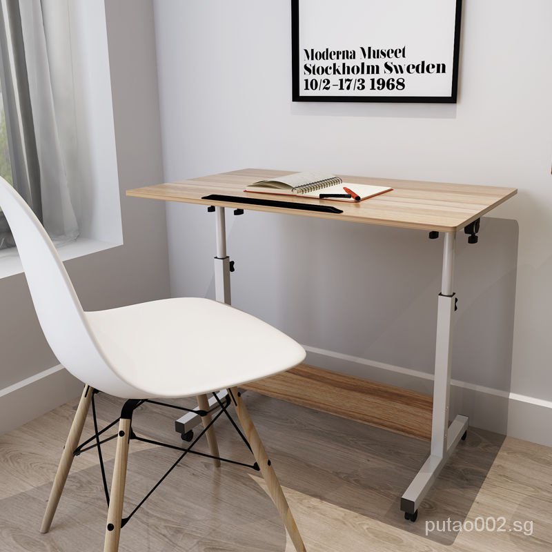 Laptop study desk Computer Table-Movable with Wheels Bedside Sofa Side ...