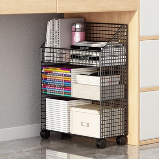 Book Storage Cabinet Under The Table, Removable Bookshelf Storage Rack ...