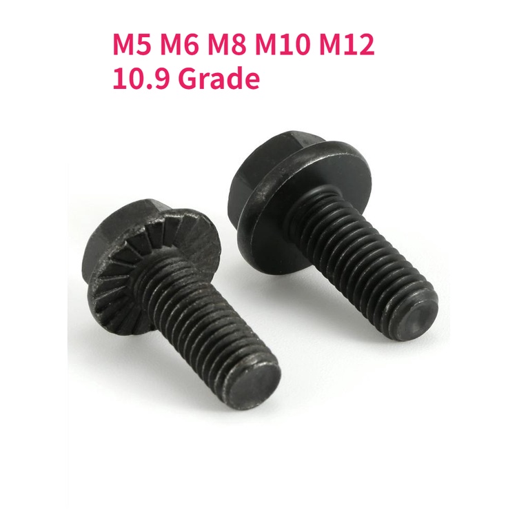 M5 M6 M8 M10 M12 10.9 Grade Carbon Steel GB5789 Hexagonal Flange Bolts ...