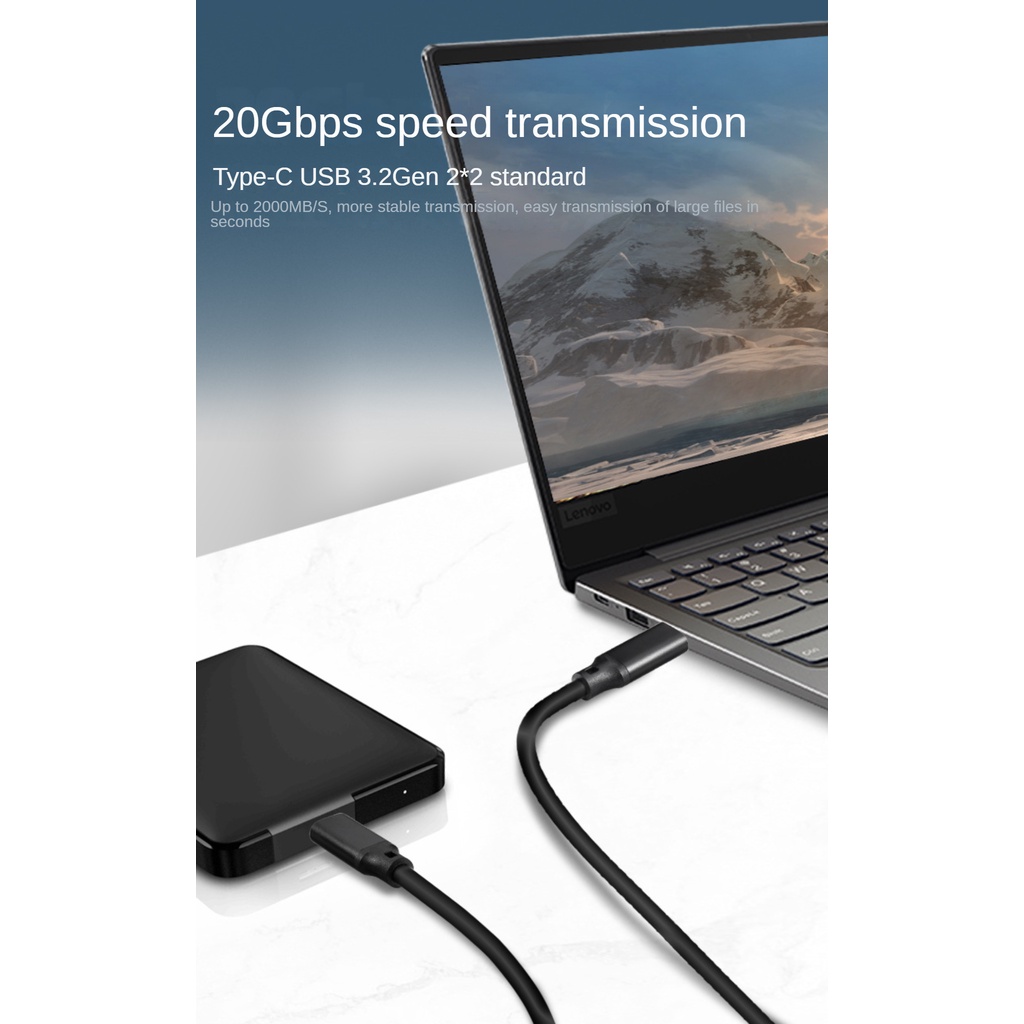 Type-c to Type-c 20Gbps Data Cable 100W 5A C To C Fast Charging Cable ...