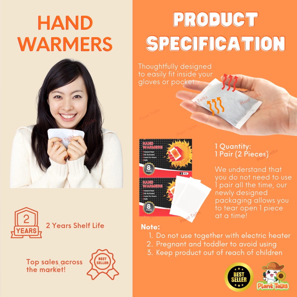 [SG Seller]Authentic Upgraded Adhesive Heat Pad Pack Body Hand Feet ...