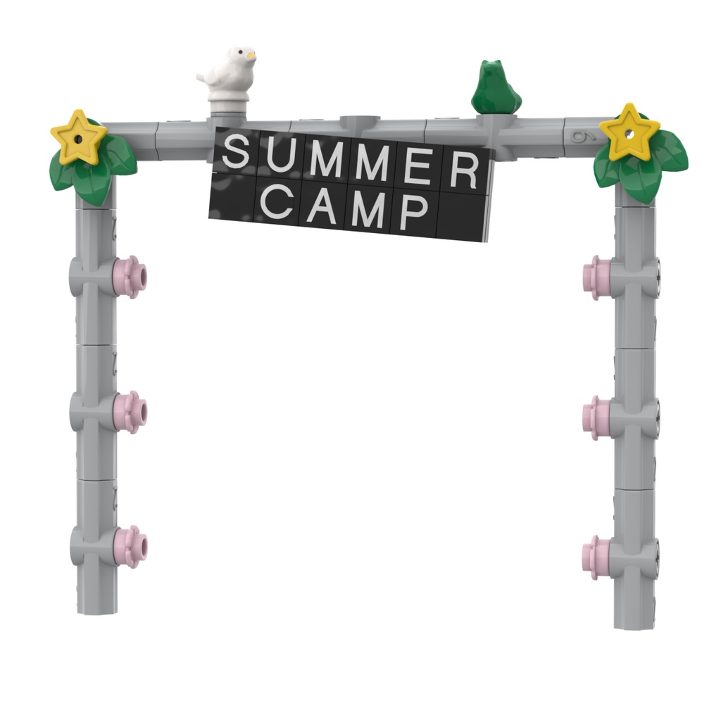 Door Summer Camp Campaign Building Blocks Toy Collection Kids Assembly ...