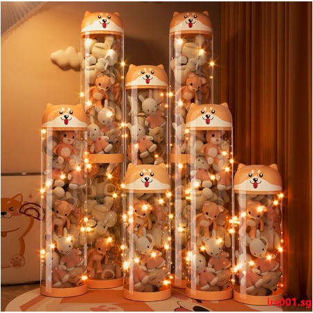 【soft toy storage】doll storage doll container storage bucket plush ...