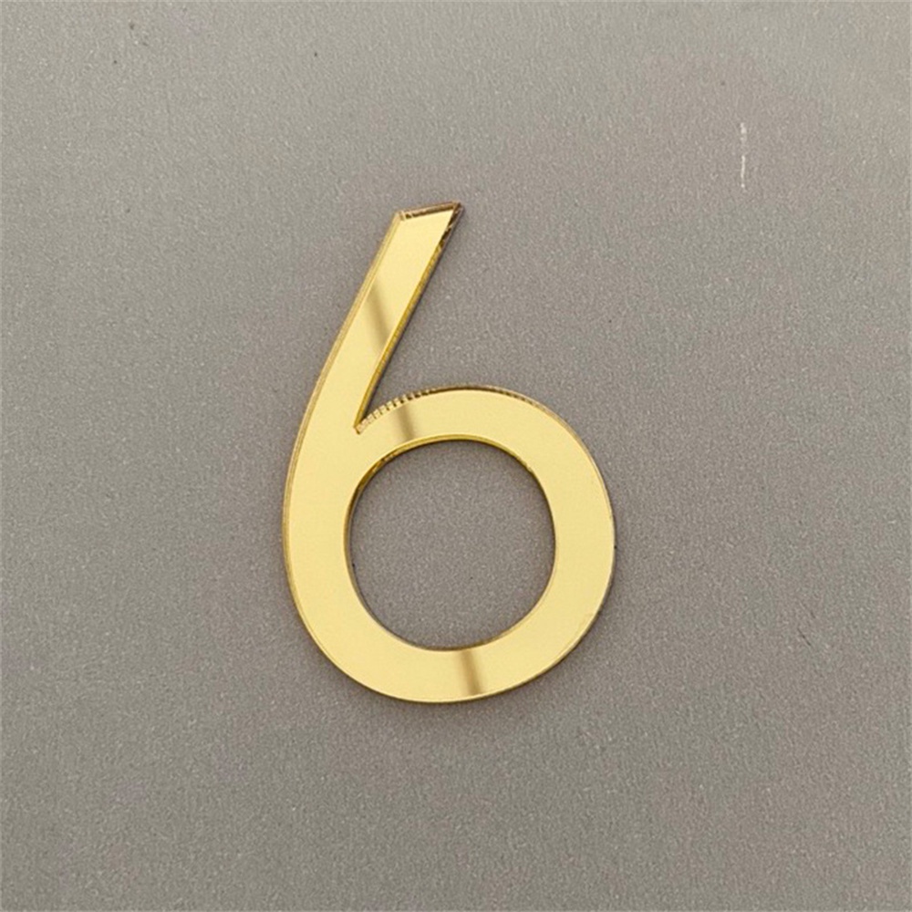 10Pcs Self-adhesive 3D Numeral Plate Plaque Sign Gate Digits Number Tag ...