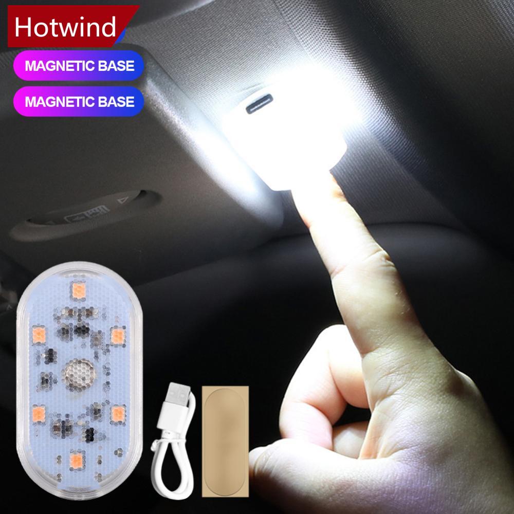 New Car LED Touch Lights Wireless Interior Light Auto Roof Ceiling ...