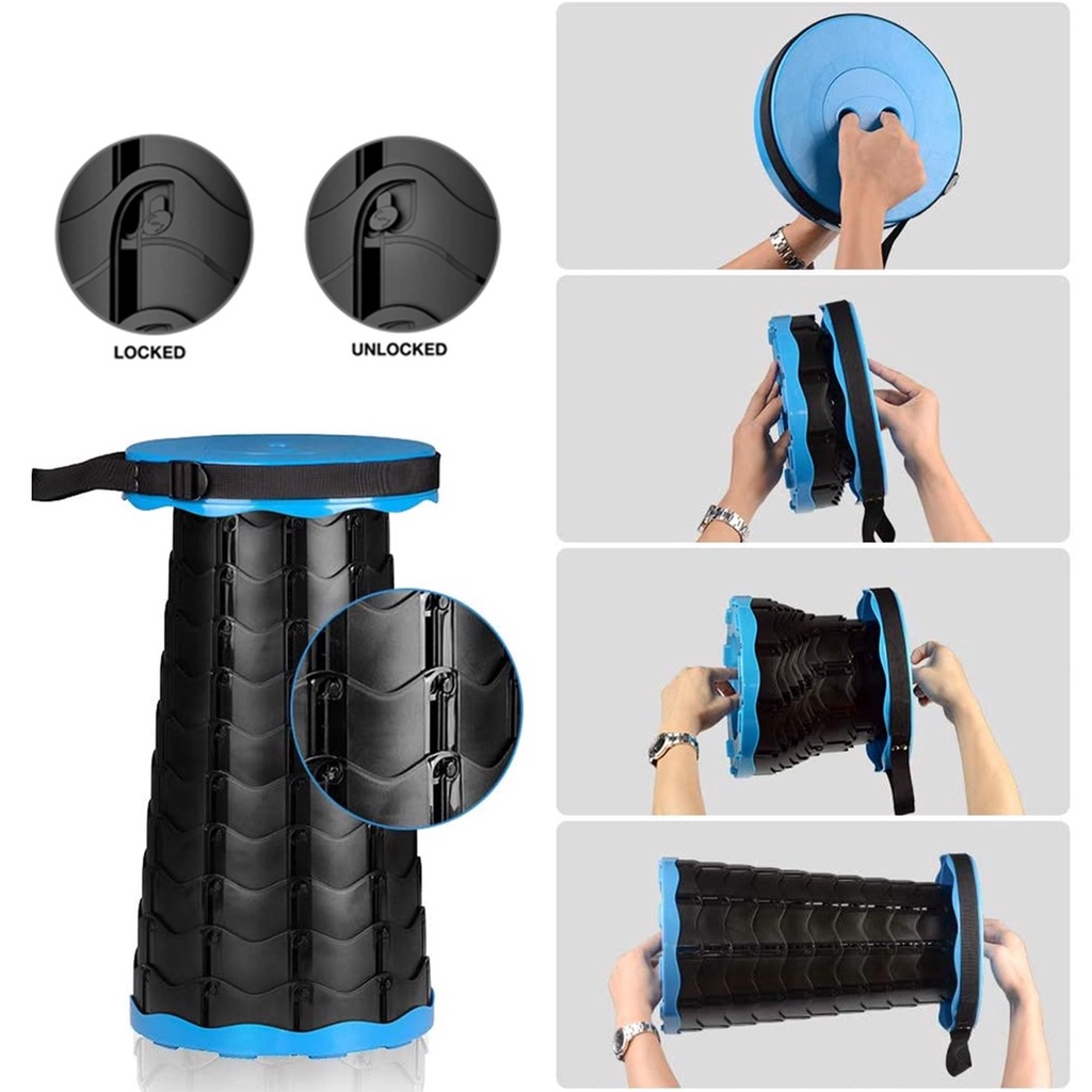 SG Strong Portable Stool Retractable Telescopic Collapsible Foldable ...