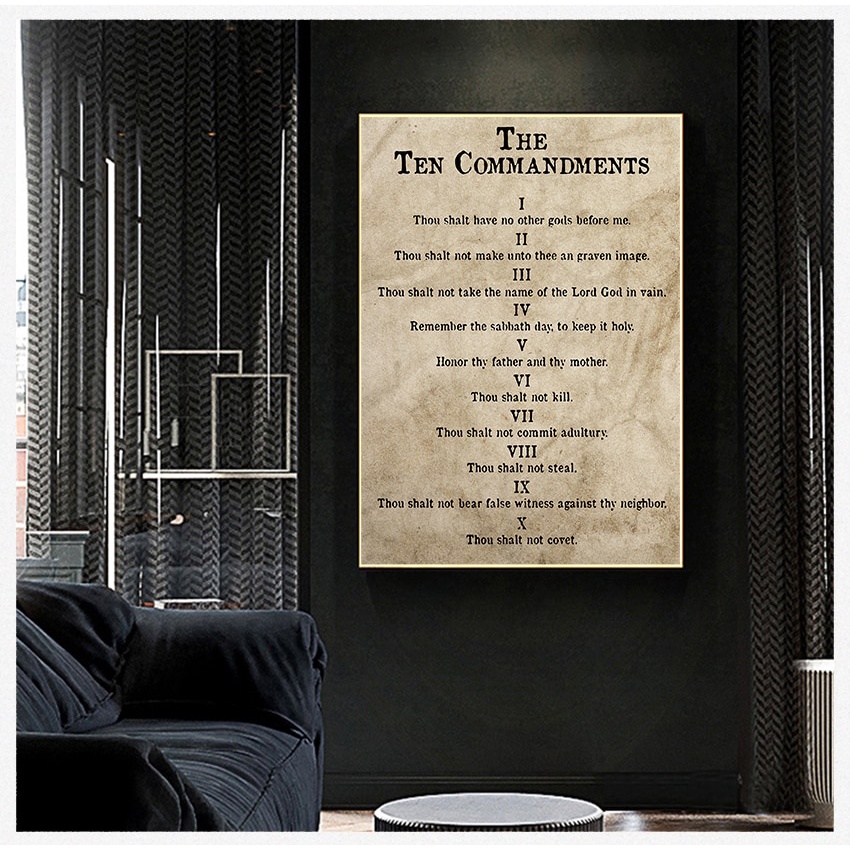 Vintage Wall Art Canvas Painting Antique Bible Verse Picture Farmhouse ...
