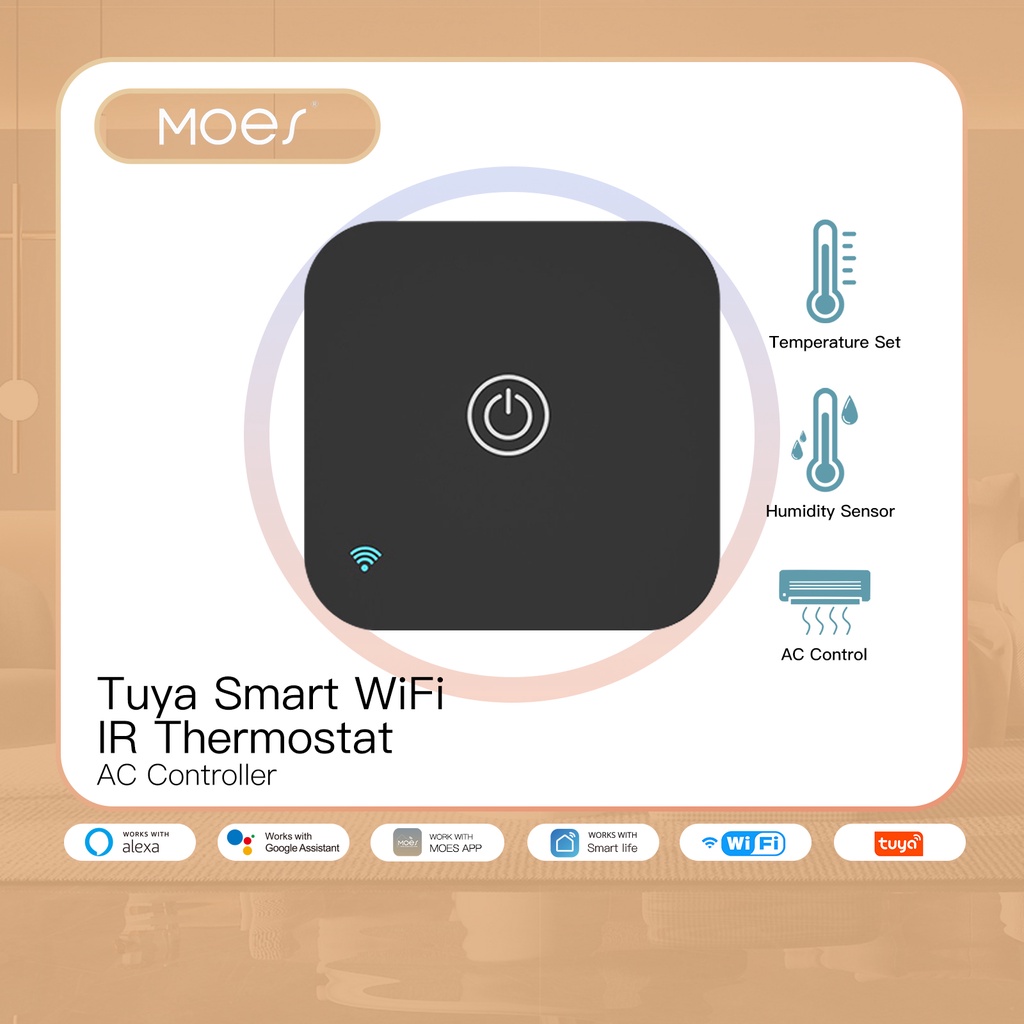MOES Tuya WiFi IR Thermostat AC Controller Remote Control Temperature ...