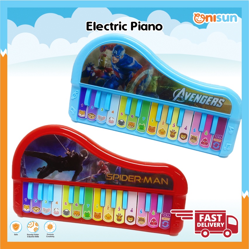 Kids Spiderman / Avengers Piano Music Instrument With Light and Sound ...