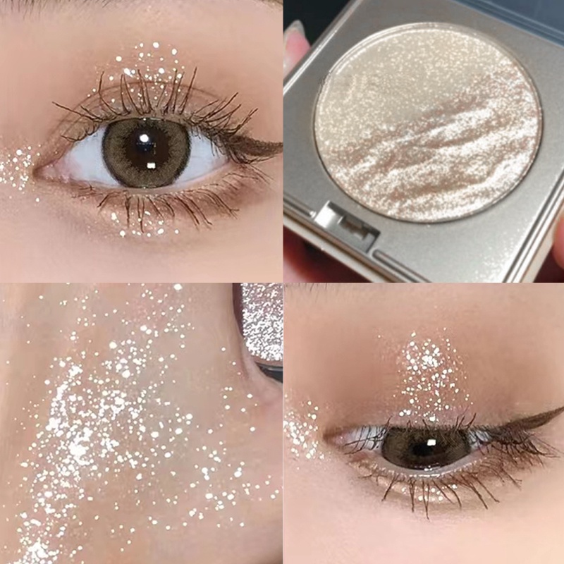 Eyeshadow Palette Sparkling Natural Highlight Powder Blusher Eye Makeup ...