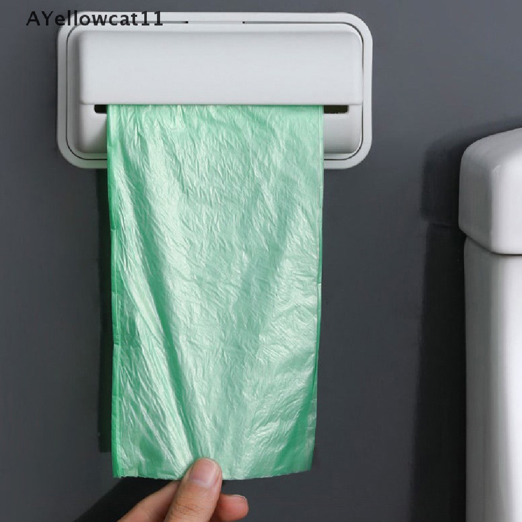 AA Kitchen Garbage Bag Storage Box Wall Mounted Bathroom Trash Bags ...