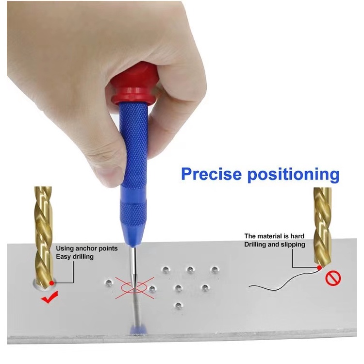 (Ready Stock)Automatic Center Punch with Grip Marking Punch Start Hole ...