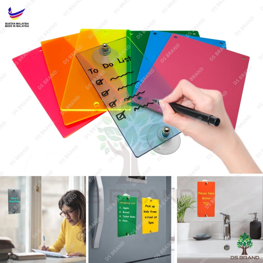 Acrylic Memo Board / Note Board / Writing Board / Message Board ...