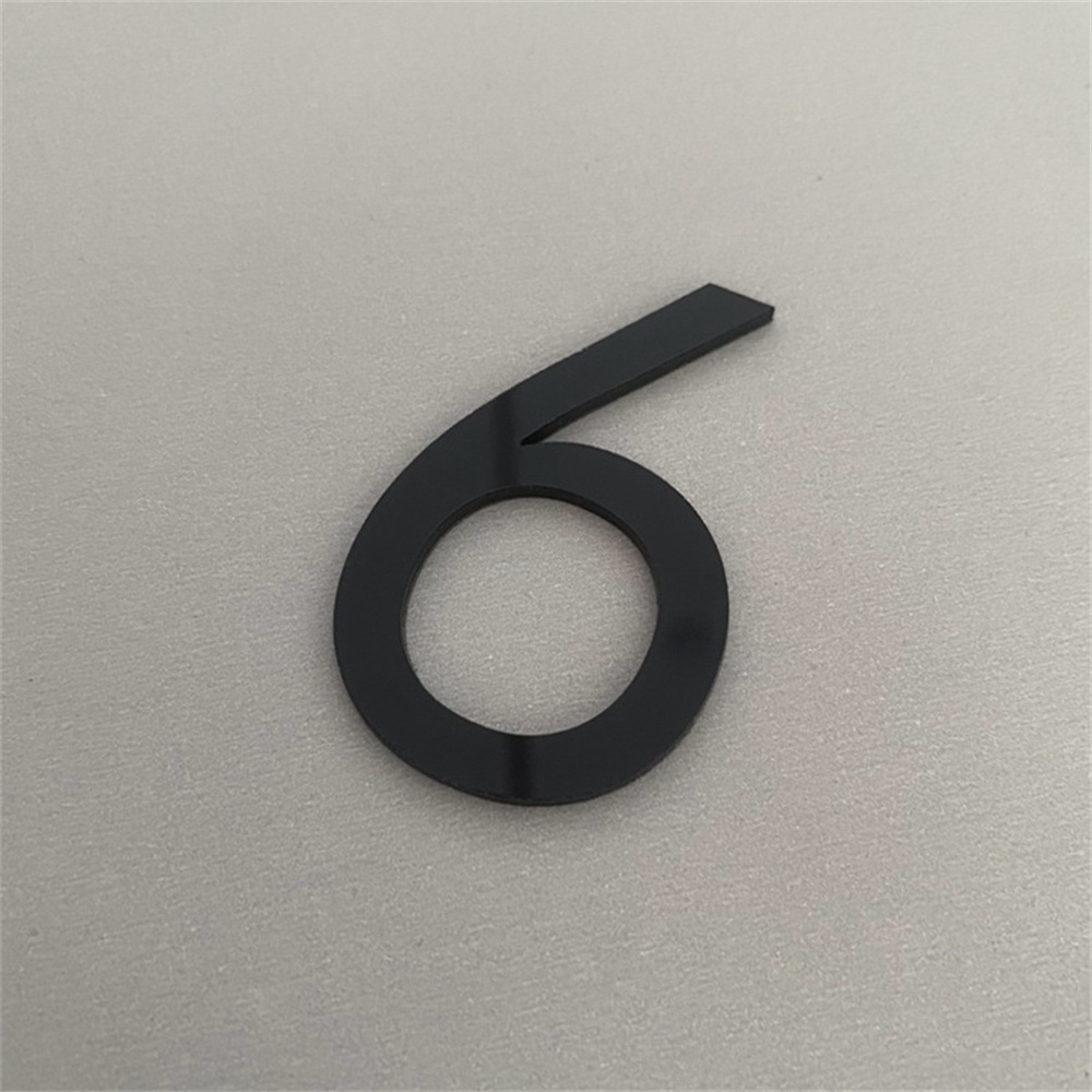 10Pcs Self-adhesive 3D Numeral Plate Plaque Sign Gate Digits Number Tag ...