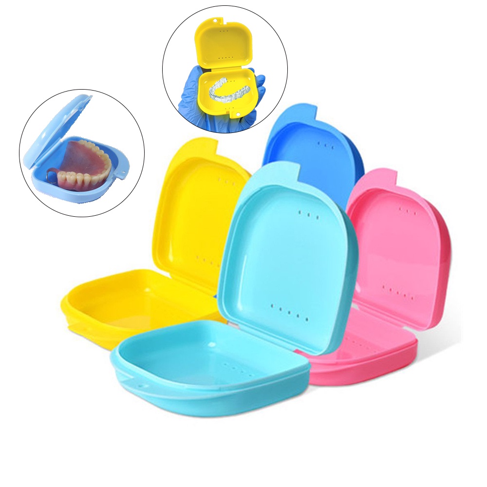 Fake Teeth Case Dental Retainer Mouth Guard Denture Storage Plastic Box ...