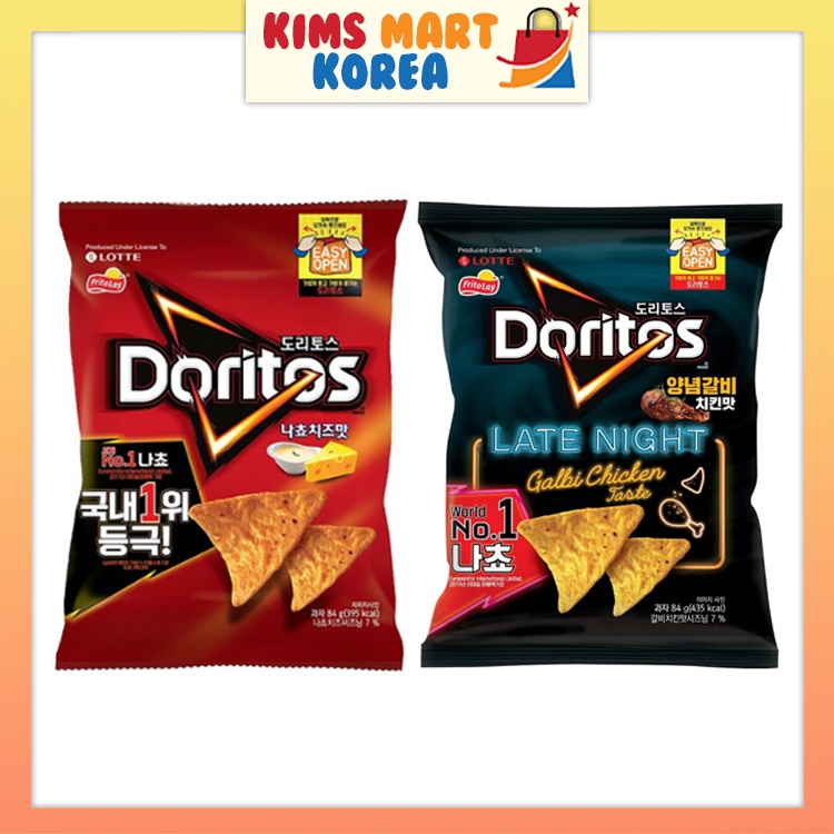 Lotte Korean Doritos Nacho Chip Nocho Cheese, Oven Roasted Chicken ...
