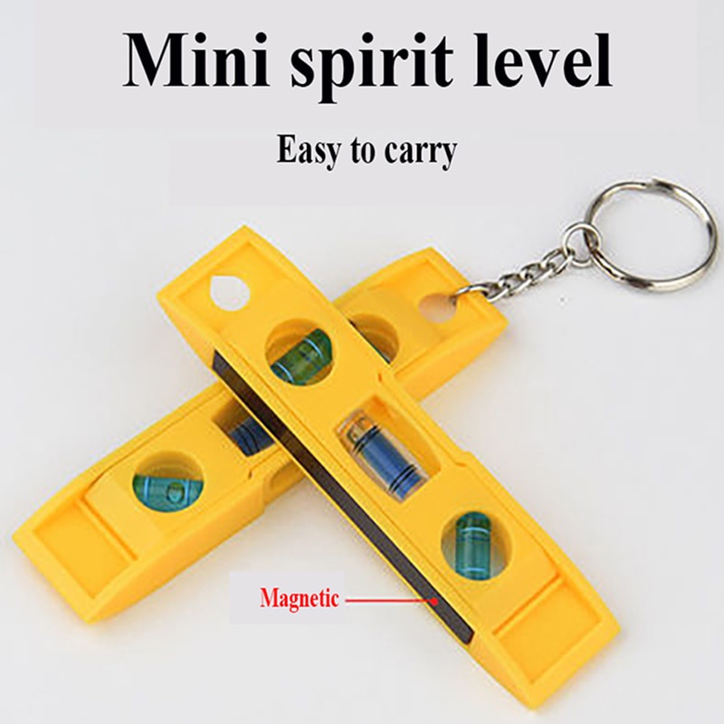 (Ready Stock)Key Chain Level Horizontal Ruler 3 Bubble Spirit Level ...