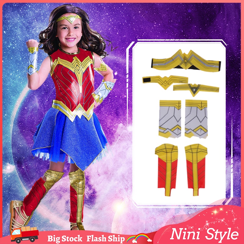 Wonder Woman Halloween Kid Wonder Cosplay Costume Girl Child Book Week ...