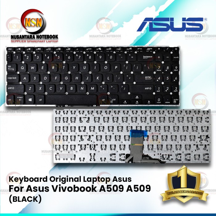 Original Laptop Keyboard Asus Vivobook A509 A509 (Black) | Shopee Singapore