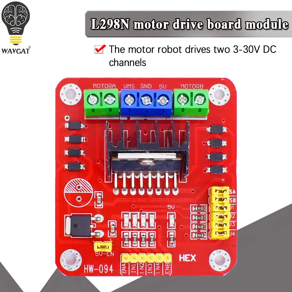 L298N DC Motor Driver Module Stepper Motor Dual H Bridge Max 20W 2A ...