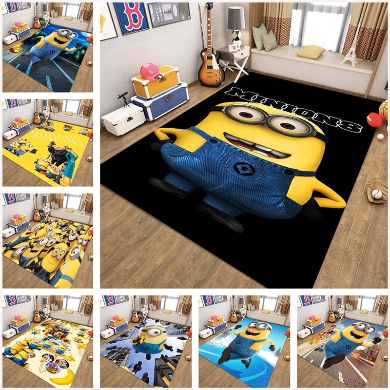 Anime Cartoon Minions Big Eyes Cute Carpet Living Room Sofa Children's ...
