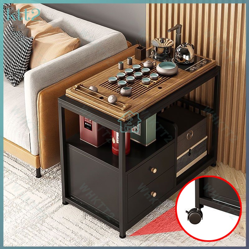Tea table with wheels pantry sideboard removable small side table small ...