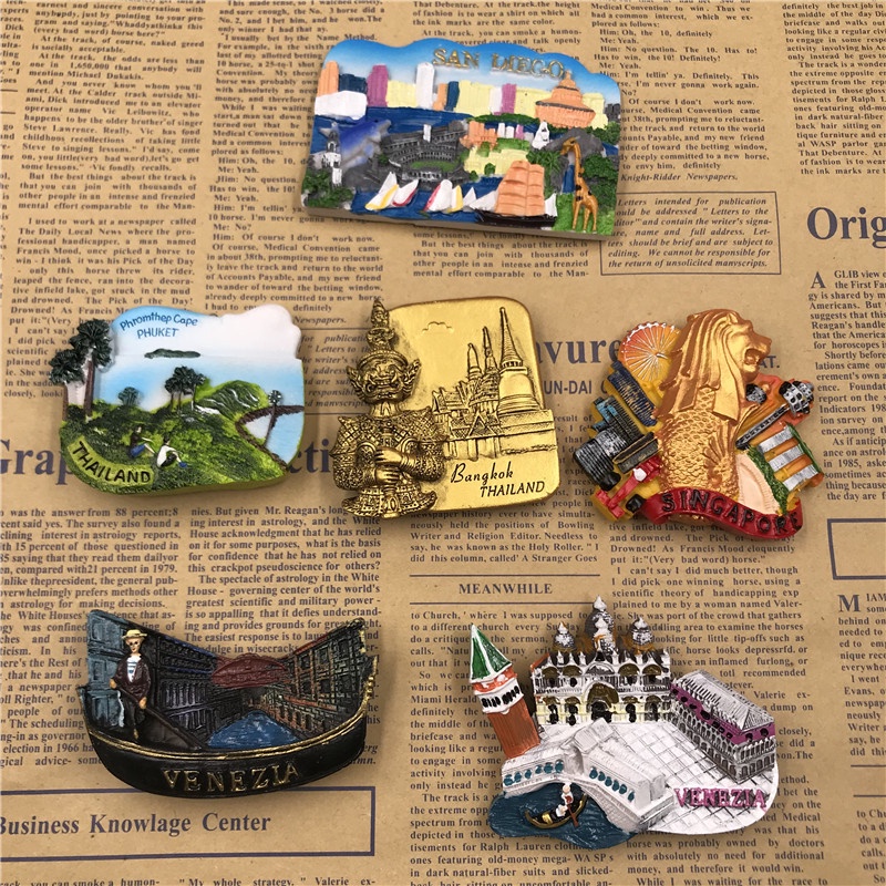 Refrigerator Magnet Thailand Phuket resin refrigerator magnet Singapore ...