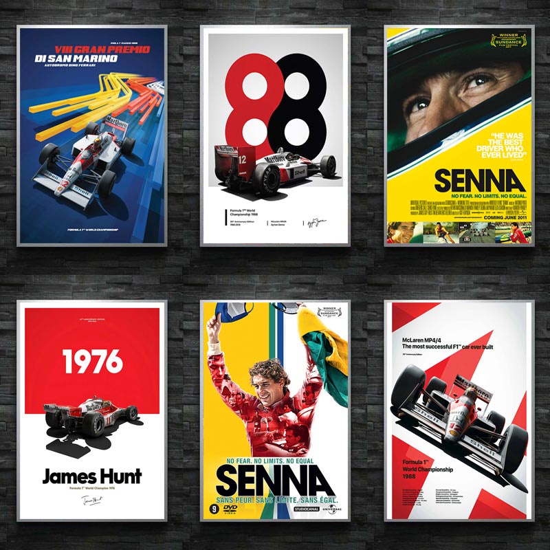 F1 Picture Poster Ayrton Senna Poster and Prints Formula Mclaren World ...