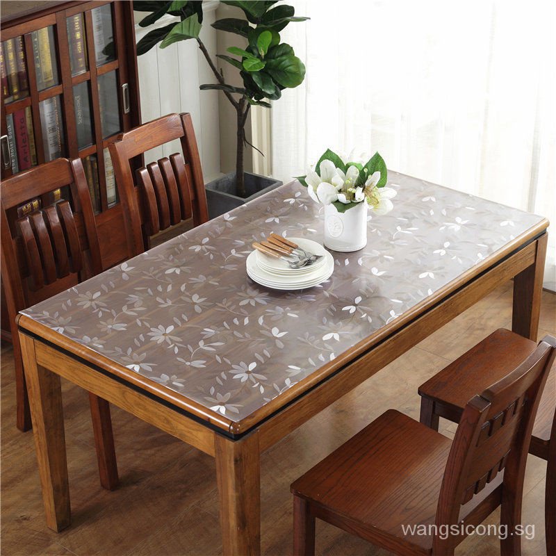 PVC Transparent Tablecloth Table Mat Dining Table Waterproof Oil-Proof ...