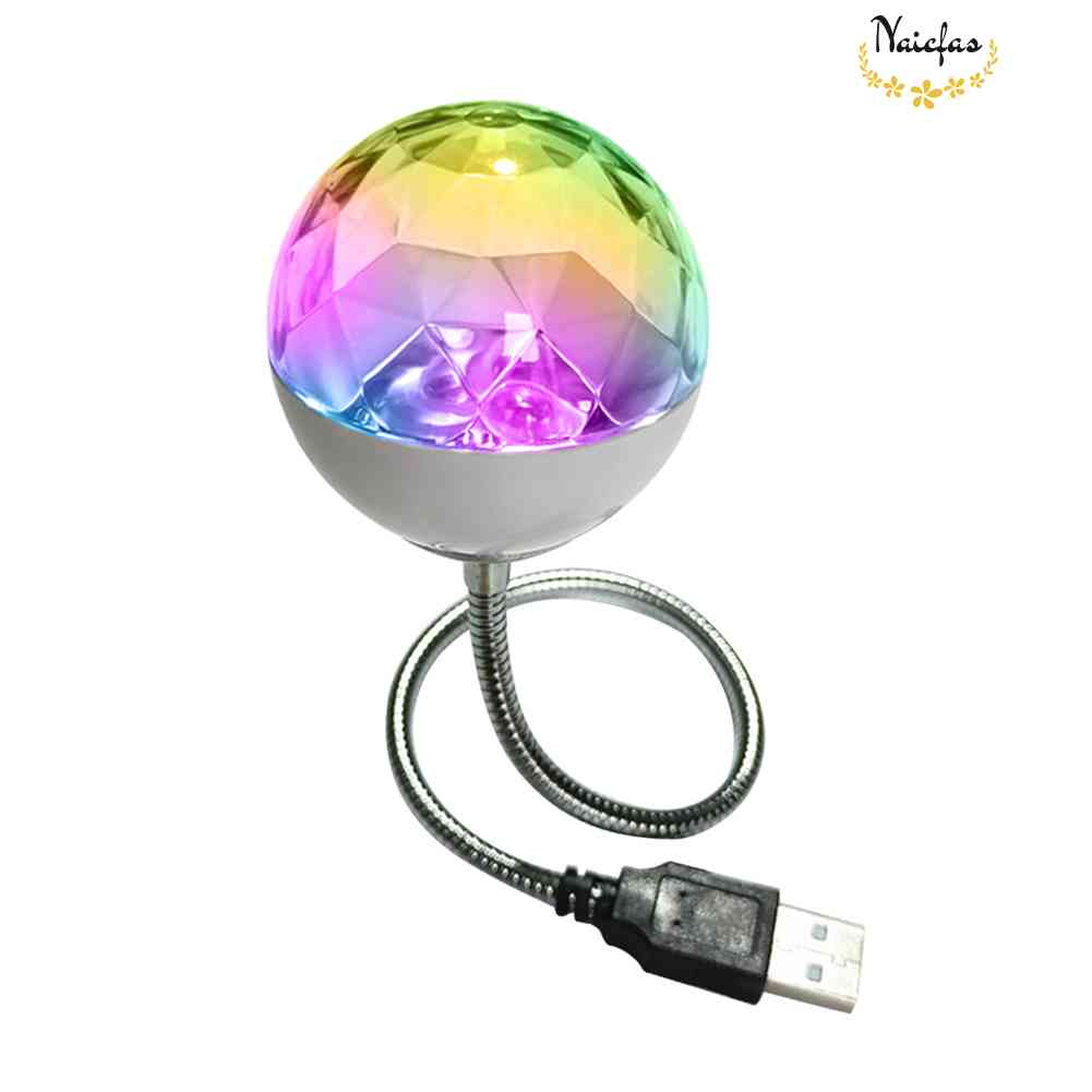 LED Mini Colorful Stage Projector Ball RGB Disco Flash Rotatory USB ...