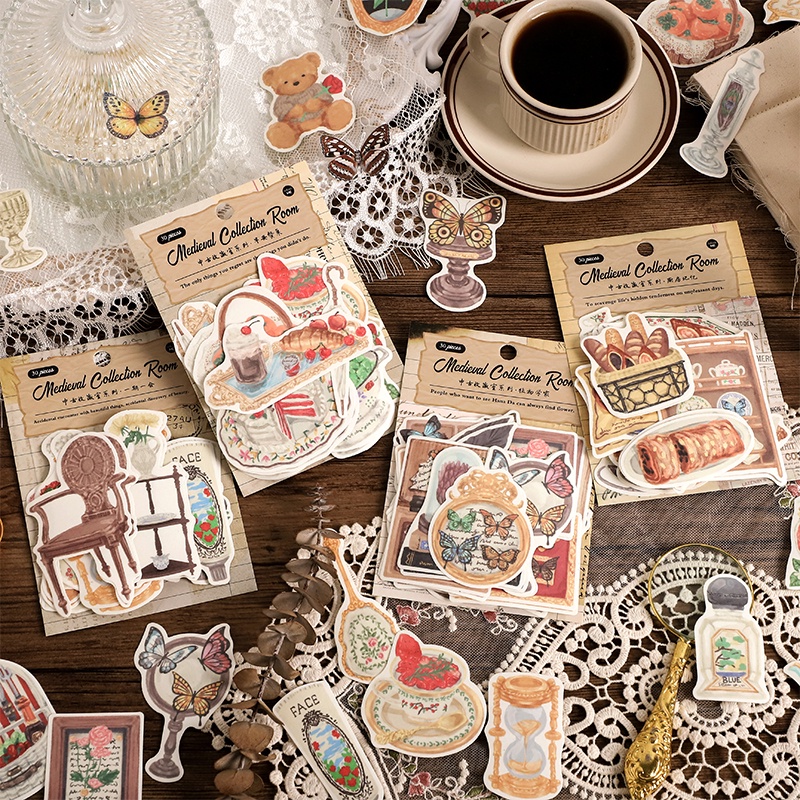 QOUZMO 30pcs/packVintage and Paper Sticker Pack [Medieval Collection ...