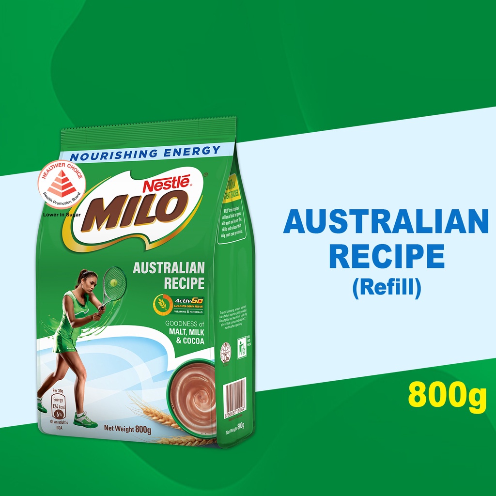 MILO Australian Recipe Powder Refill Greater Chocolatey and Milky Taste ...