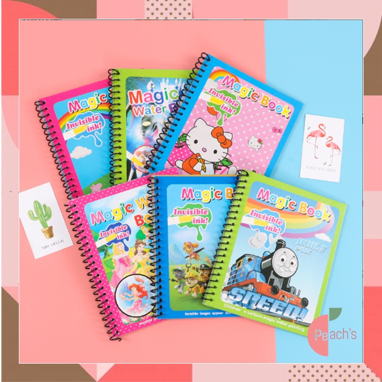 Peachs - S5745 Water Pen Drawing Book / Magic Water Book Magic Coloring ...
