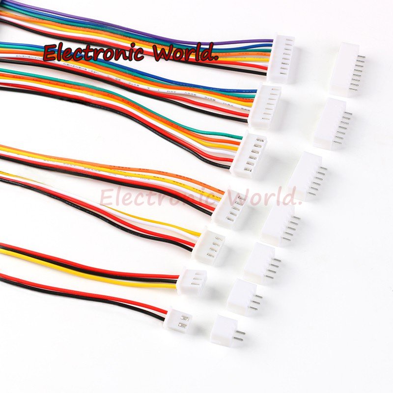 5Set JST XH2.54 XH 2.54mm Wire Cable Connector 2/3/4/5/6/7/8/9/10 Pin Pitch Male Female Plug ...