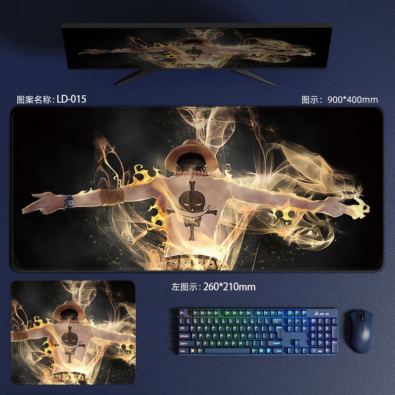 One Piece Mouse Pad Oversized Luffy Zoro Ace Keyboard Two-Dimensional ...