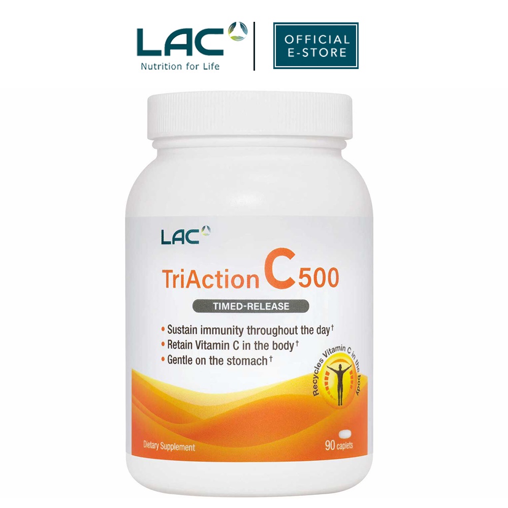 [LAC TRIACTION C] TriAction C 500 - Timed-Release (90 caplets) | Shopee ...