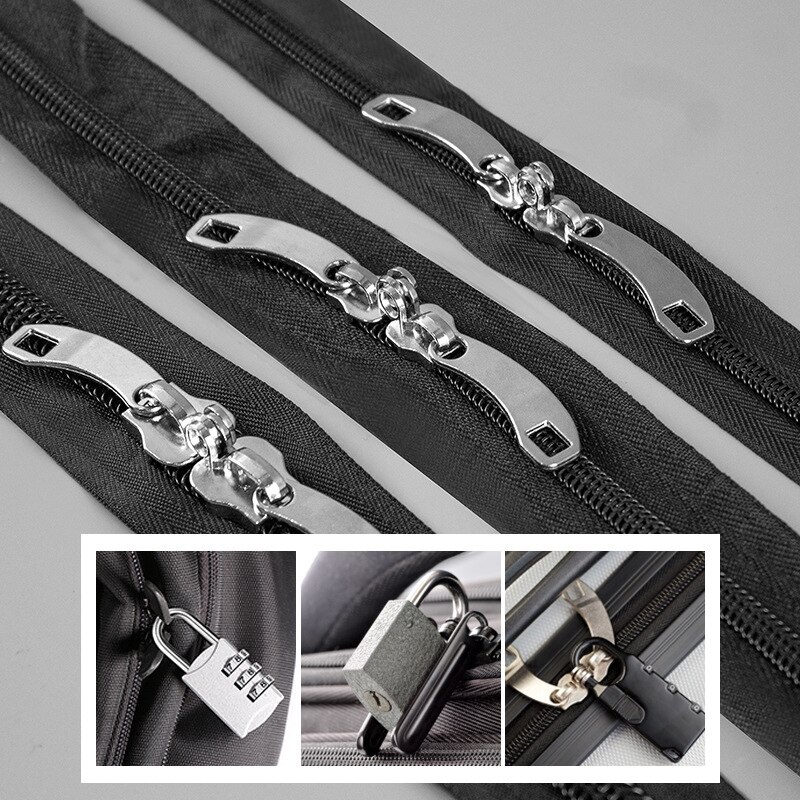 5 # 8 # 10 # Silver Zipper Sliders Pulls Lock Hole A Pair Of Left And ...